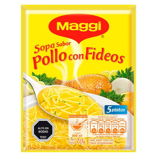 Super El Trebol - Sopa Maggi Pollo Fideos 70 grs Super El Trebol - Sopa Maggi Pollo Fideos 70 grs