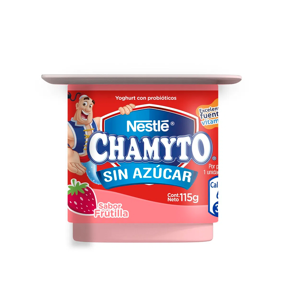 Super El Trebol - Yogurt Chamyto Sin Azúcar Frutilla 115 gr